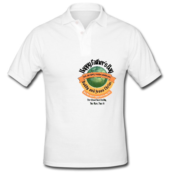 Jesus Christ and True Heart Father’s Equals Love Men's Golf - Teeprint